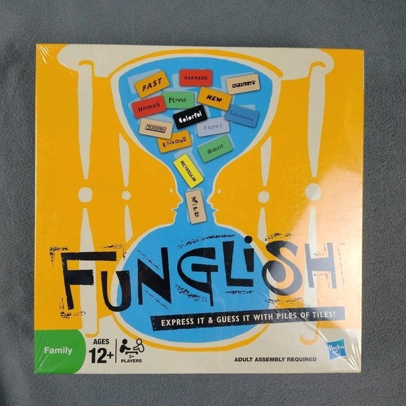 Hasbro | Games | Funglish Board Family Game Word Guessing Educational ...